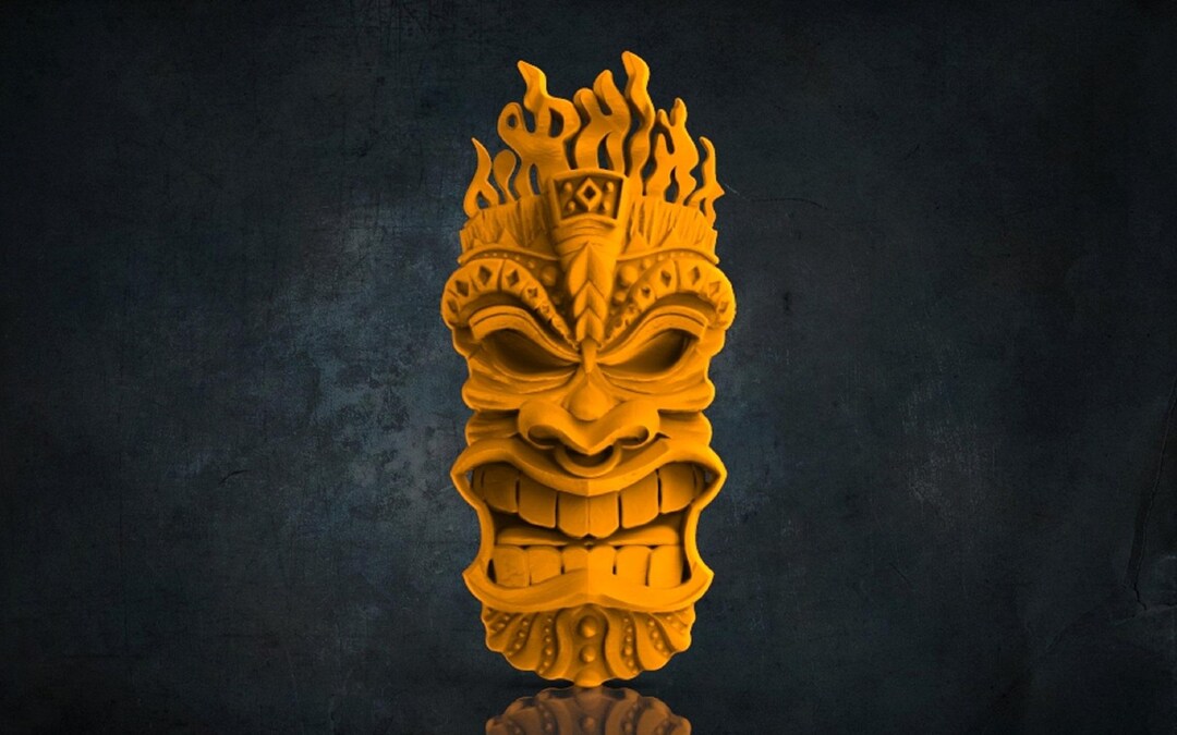 Tiki Mask Totem 3D STL Model for CNC Router, Artcam, Vetric, Engraver ...