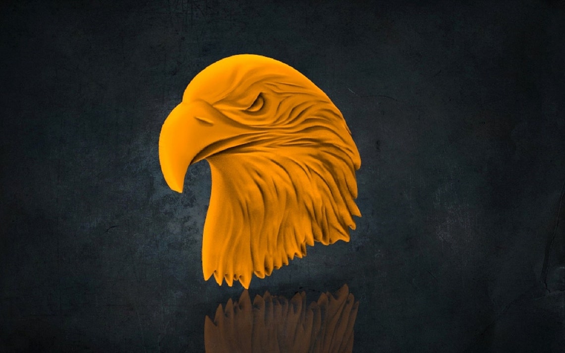 Eagle Head 3D STL Model for CNC Router, Artcam, Vetric, Engraver ...