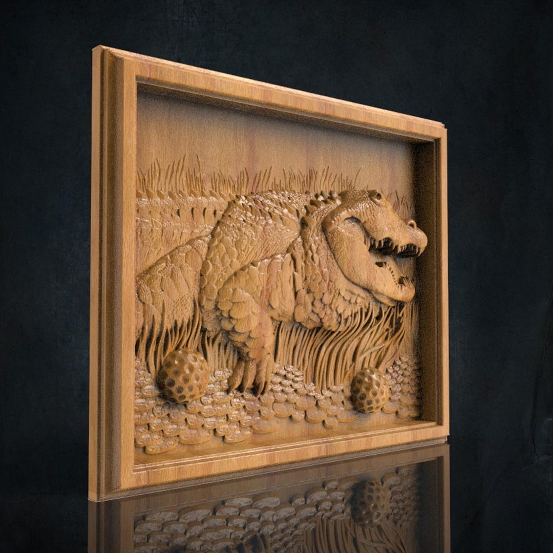 Crocodile 3D CNC Router Files, 3d Stl File, Vectric,aspire,easel, Cnc ...