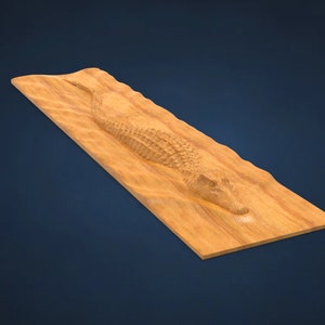 Swimming Crocodile 3D CNC Router Files, 3d Stl File, Vectric,aspire ...