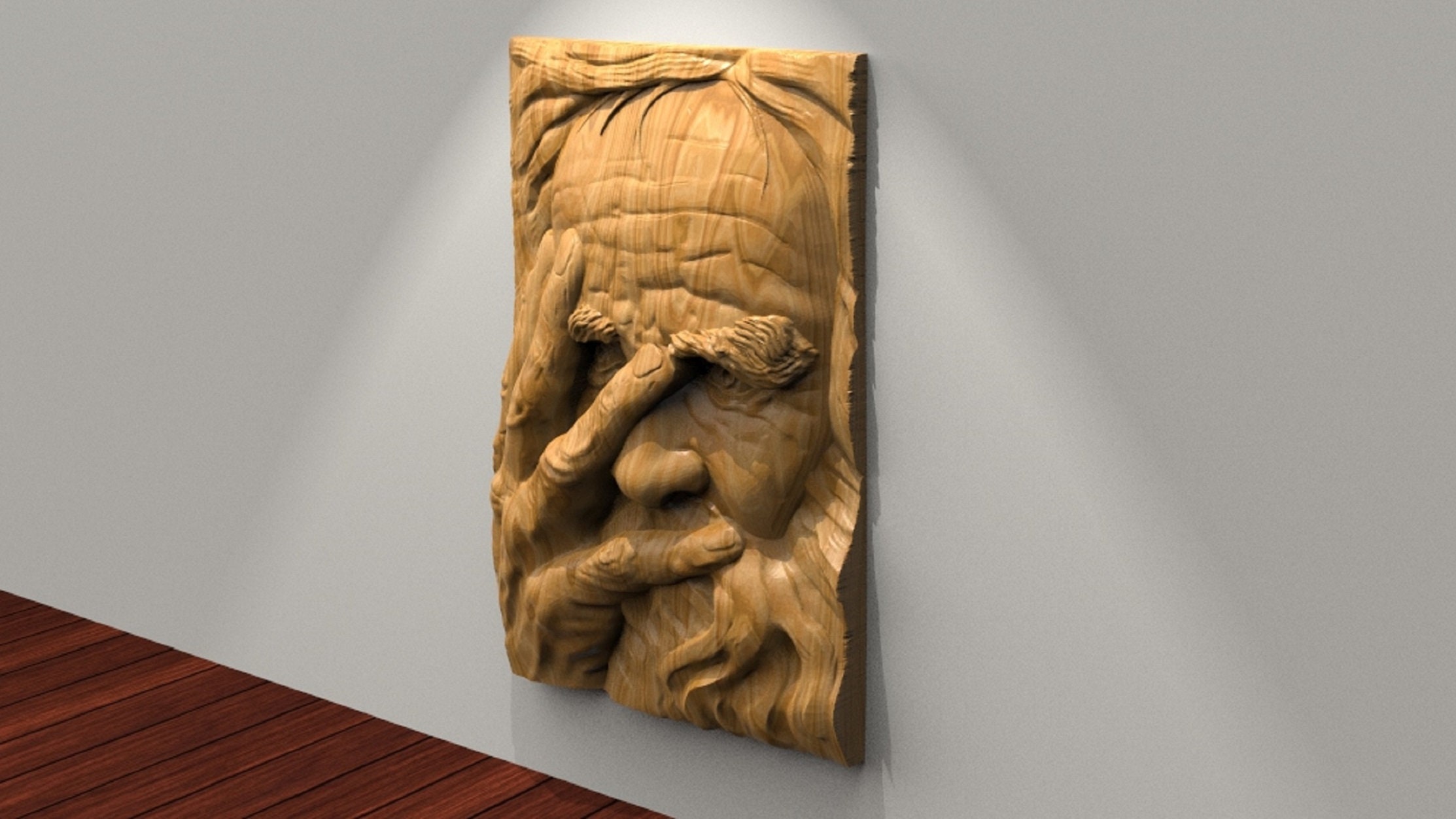 Saint Peter Old Man 3D STL Model for CNC Router, Artcam, Vetric ...