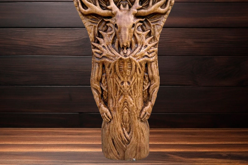 Wendigo Statue Leshen Embrace Ancient Mystique Handcrafted Wooden ...