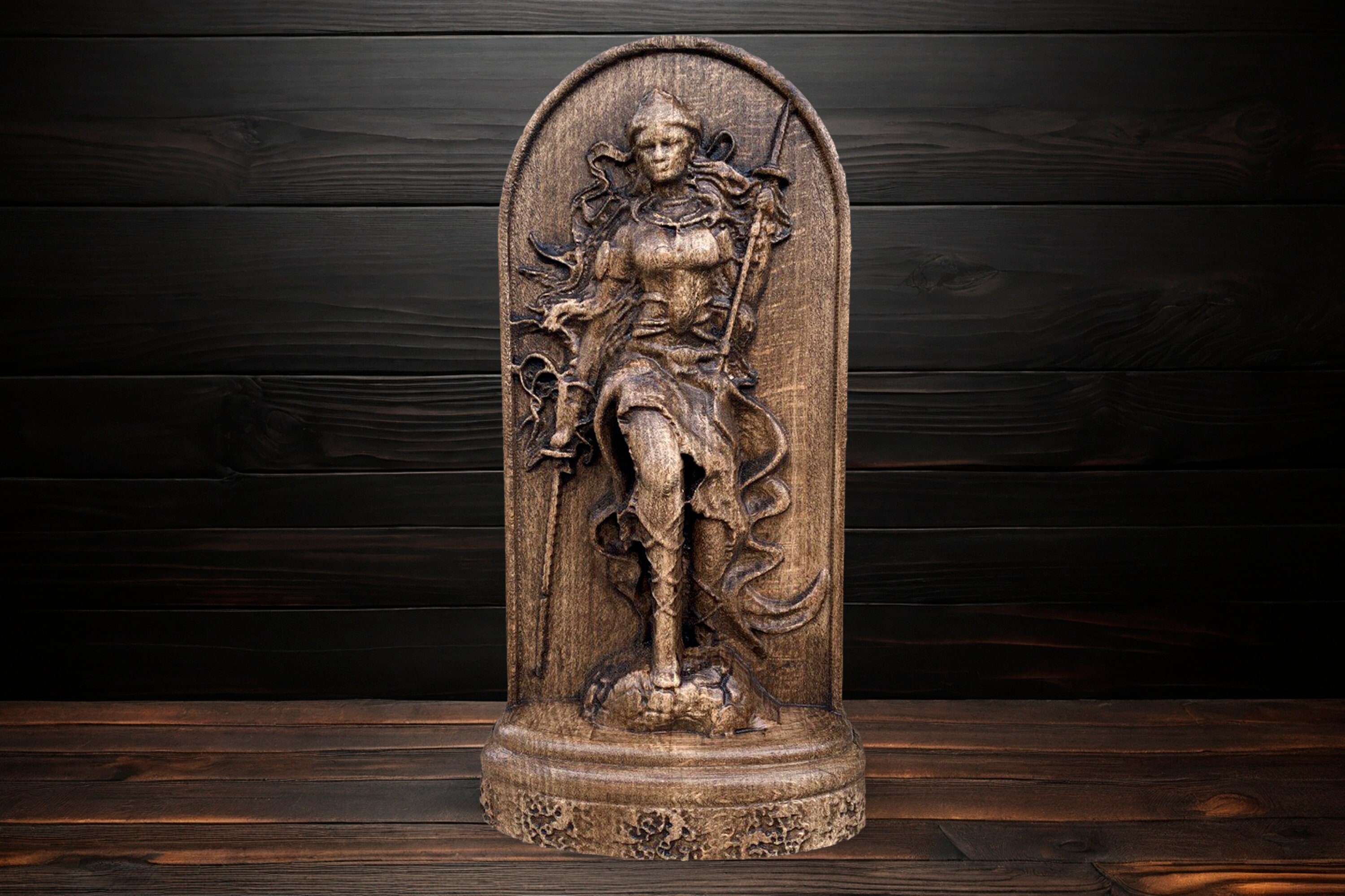 Oya Statue Estatua De Oya Orisha Wood Statue Oya Altar Orisha Altar ...