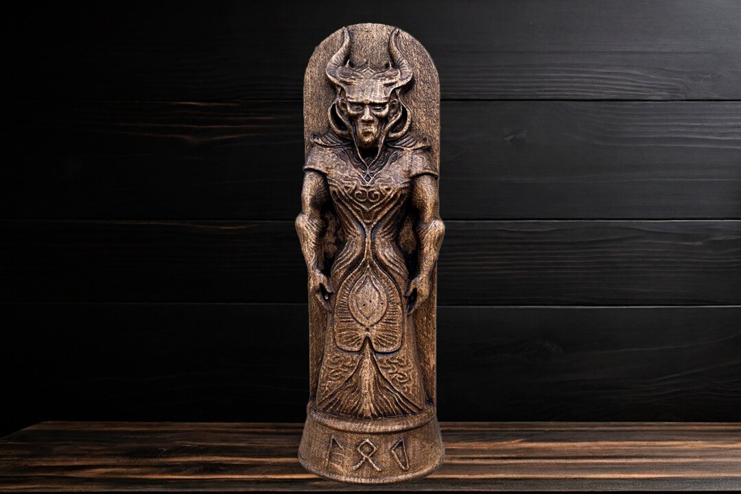 Loki Statue Norse Gods Viking Statue Norse Mythology Paganism Wooden ...