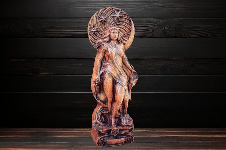 Selene Moon Goddess Luna Norse Goddess Selene Moon Goddess Pagan Statue ...