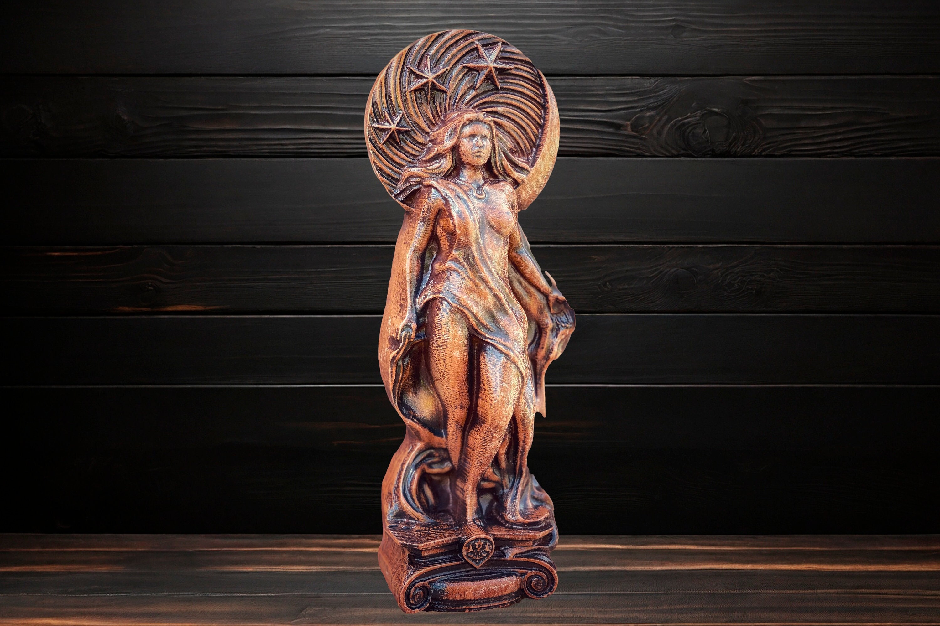 Selene Moon Goddess Luna Norse Goddess Selene Moon Goddess Pagan Statue ...