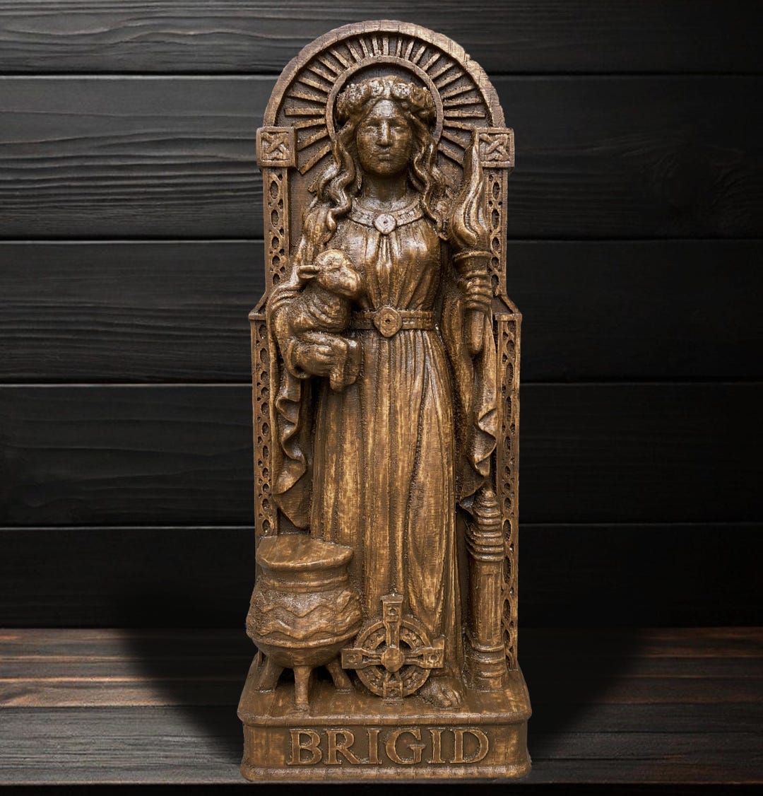 Brigid Irish Goddess Statue Celtic Imbolc Bridget Figurine Celtic ...