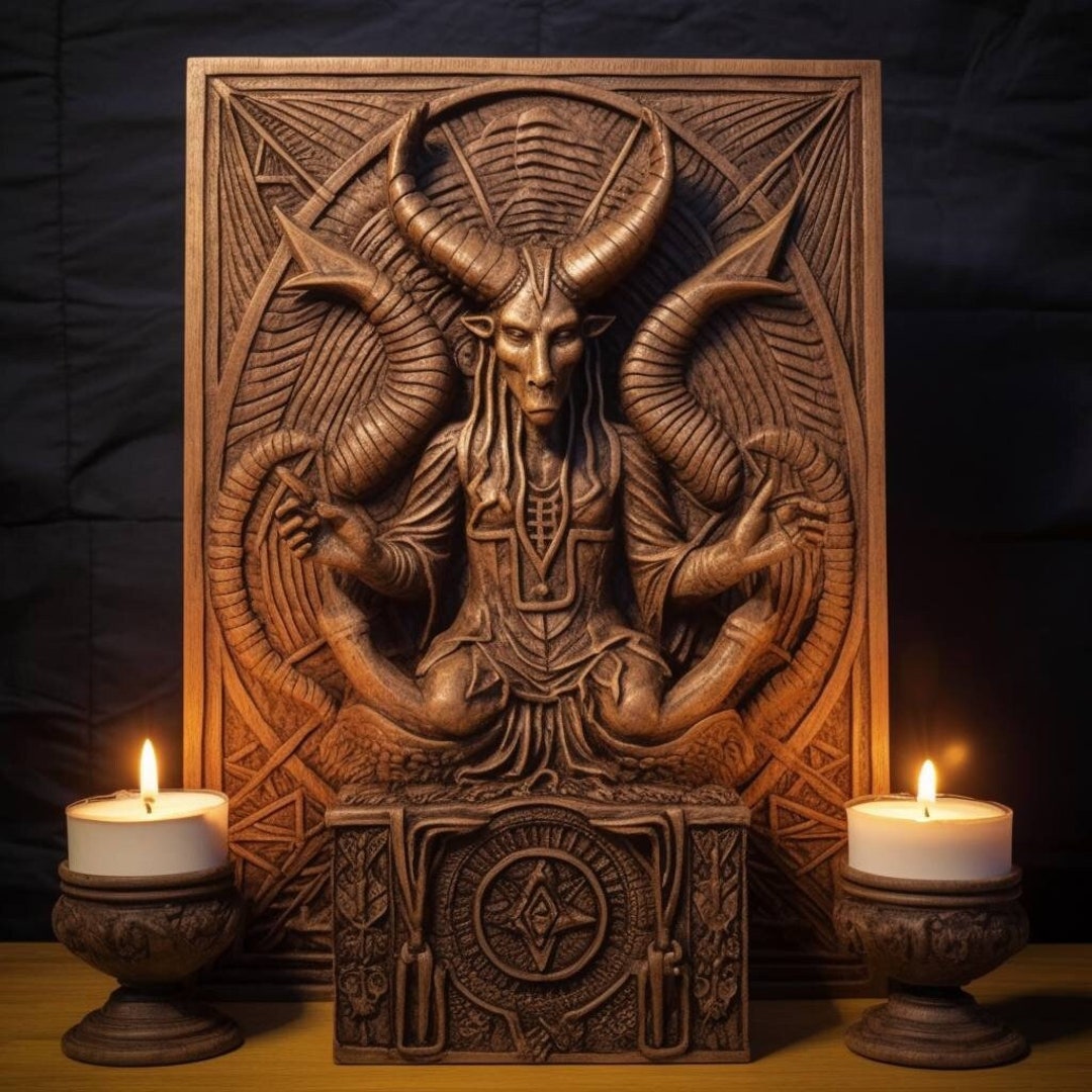 Baphomet Statue Home Altar for Wicca and Occult Enthusiasts Devil ...