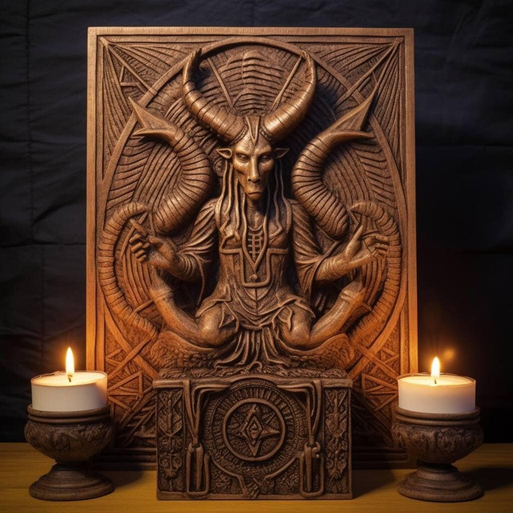Baphomet Statue Home Altar for Wicca and Occult Enthusiasts Devil ...