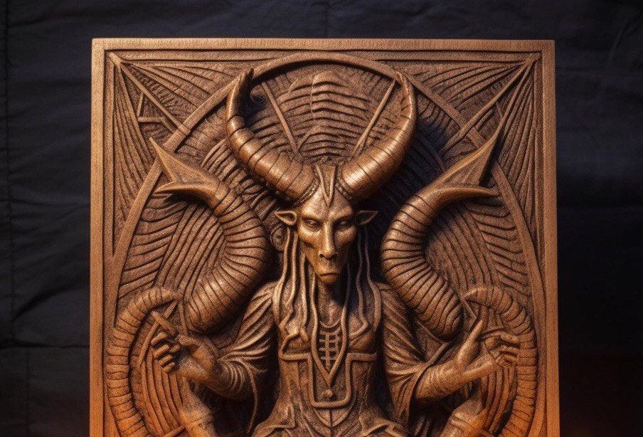 Baphomet Statue Home Altar for Wicca and Occult Enthusiasts Devil ...