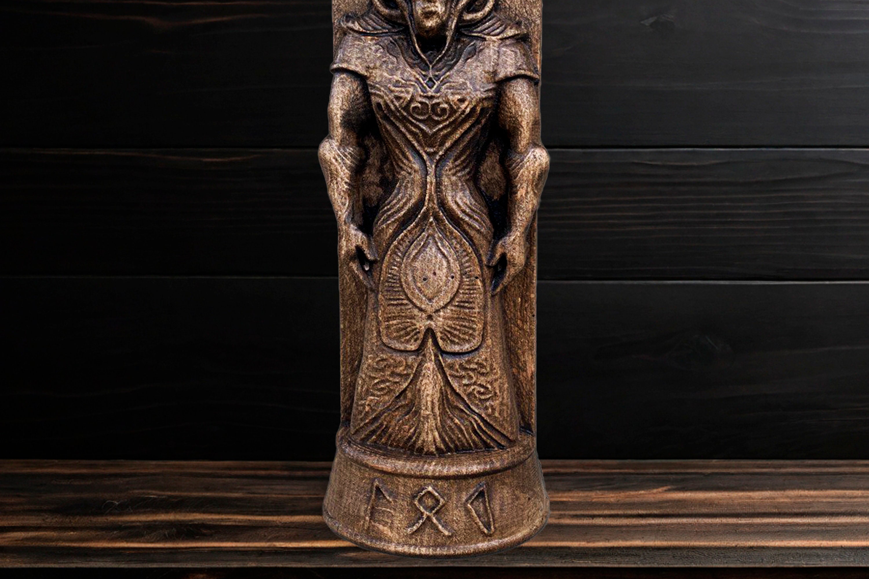 Loki Statue Norse Gods Viking Statue Norse Mythology Paganism Wooden ...