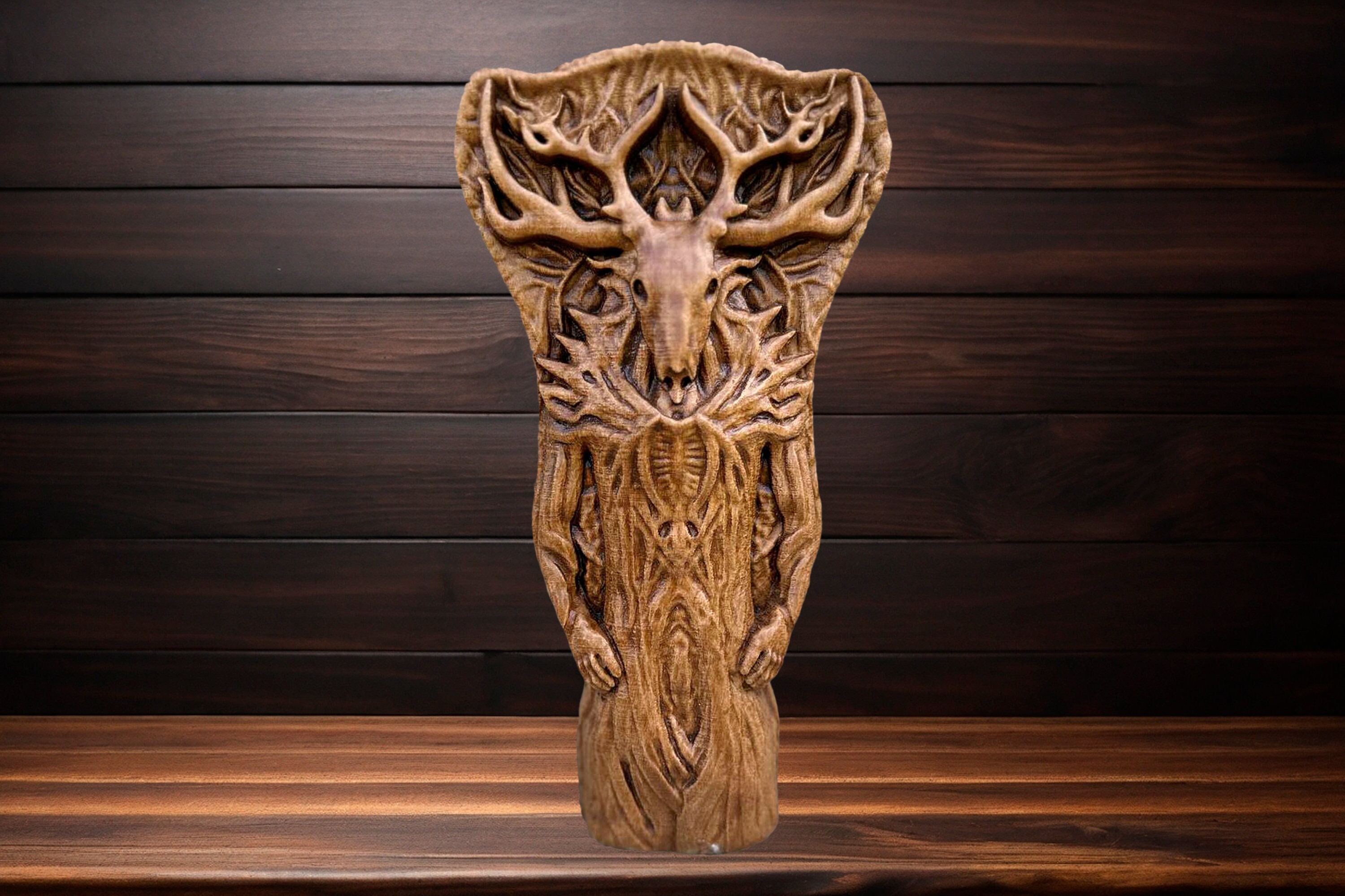 Wendigo Statue Leshen Embrace Ancient Mystique Handcrafted Wooden ...