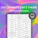 80's Theme Charades: 100 Printable Game Cards (PDF) - Etsy