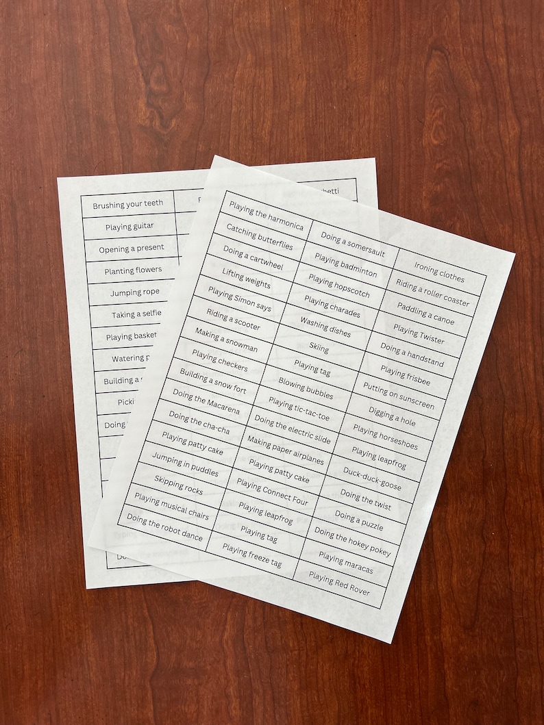 70's Theme Charades: 100 Printable Game Cards (PDF) - Etsy