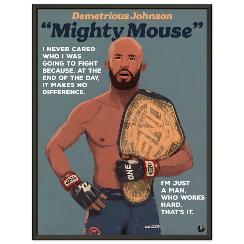 Demetrious Johnson mighty Mouse Framed Poster 18x24 Inches - Etsy