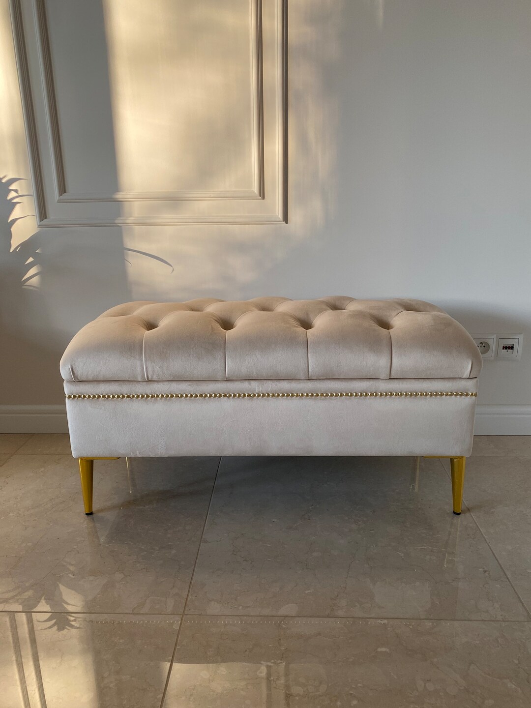 Chesterfield Bench, Bedroom Bench, Bedside Bench, Upholstered Bench ...