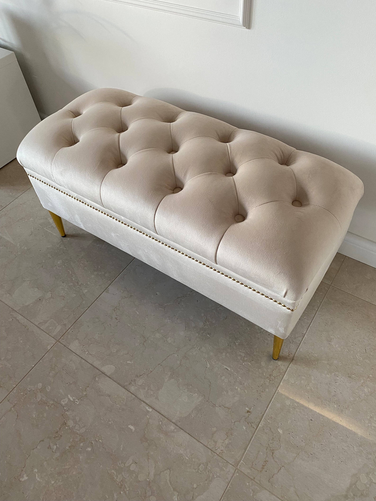 Chesterfield Bench, Bedroom Bench, Bedside Bench, Upholstered Bench ...