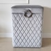 Gray Upholstered Laundry Basket - Etsy