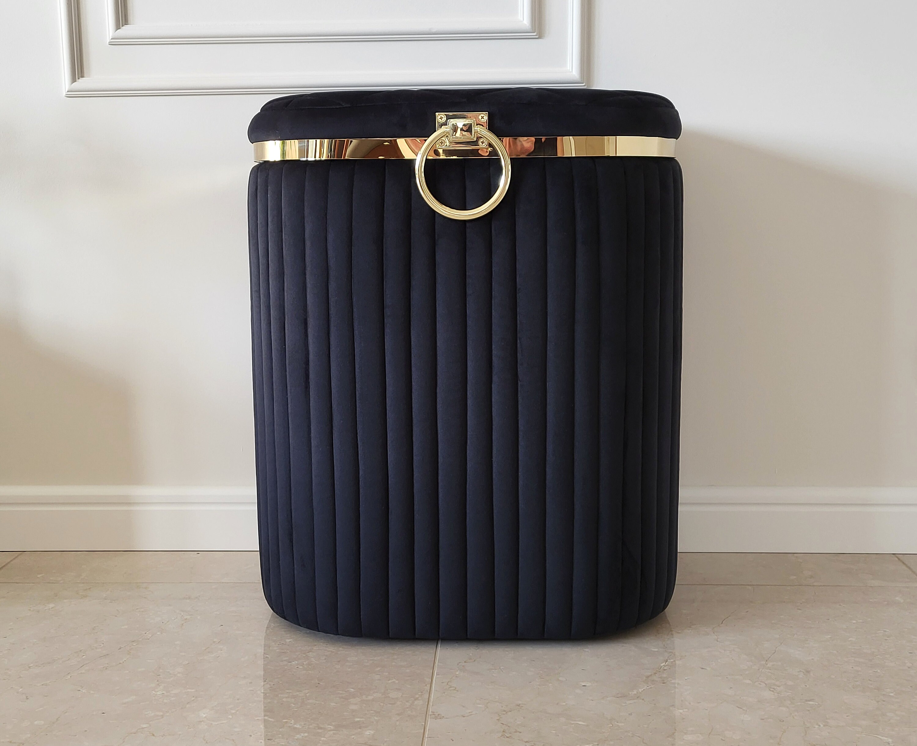 Trunk, Laundry Basket, Underwear Box, Glamor Black Clothes Container ...