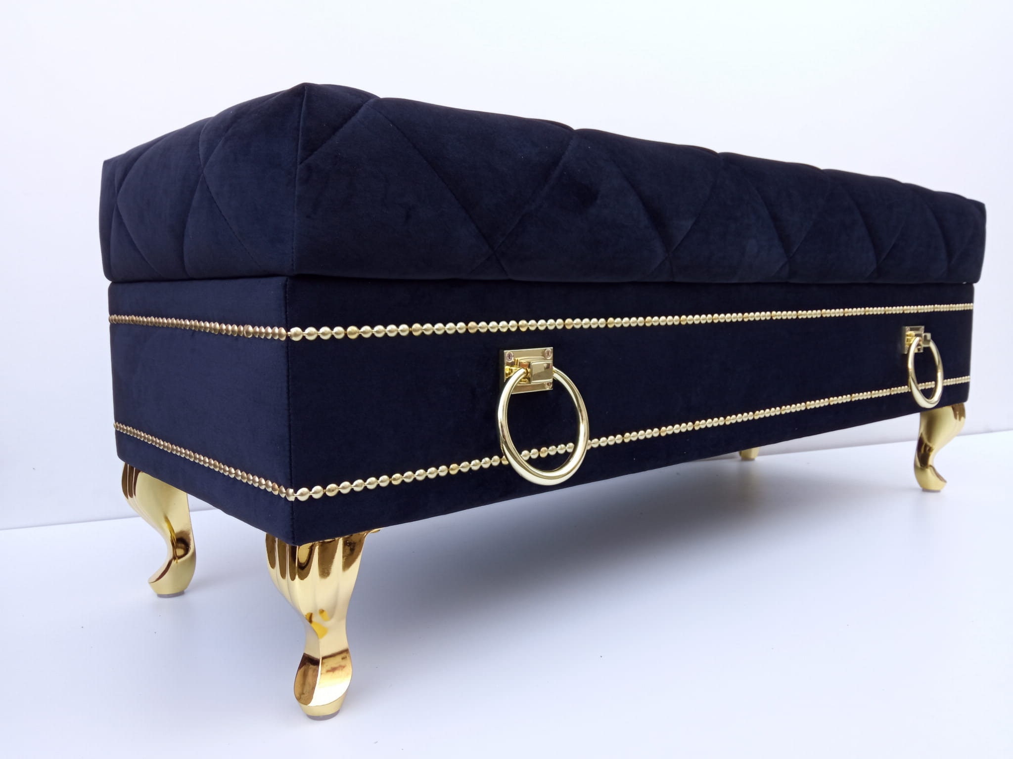 Caro Glamor Bench Pouffe Hall Bench HANDMADE Bench With Storage ...