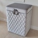Gray Upholstered Laundry Basket - Etsy