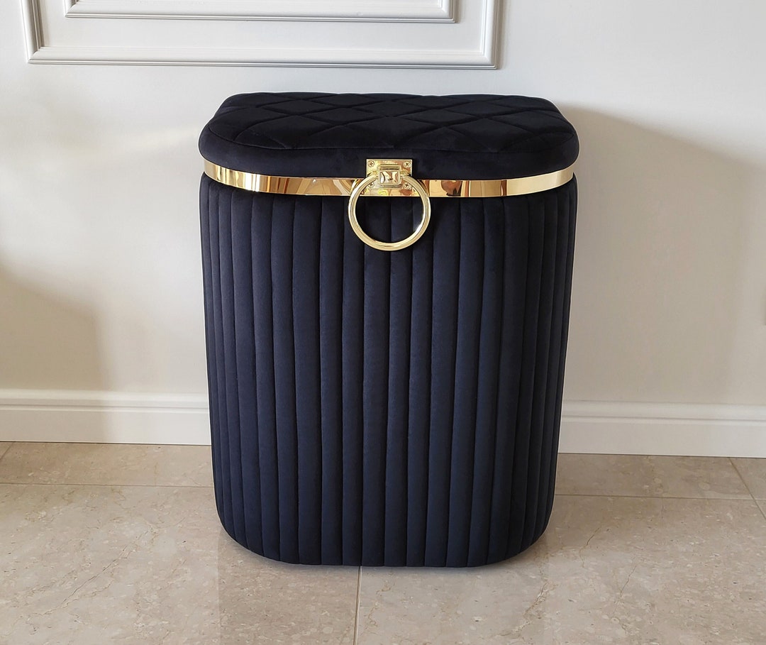 Trunk, Laundry Basket, Underwear Box, Glamor Black Clothes Container ...
