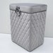 Gray Upholstered Laundry Basket - Etsy