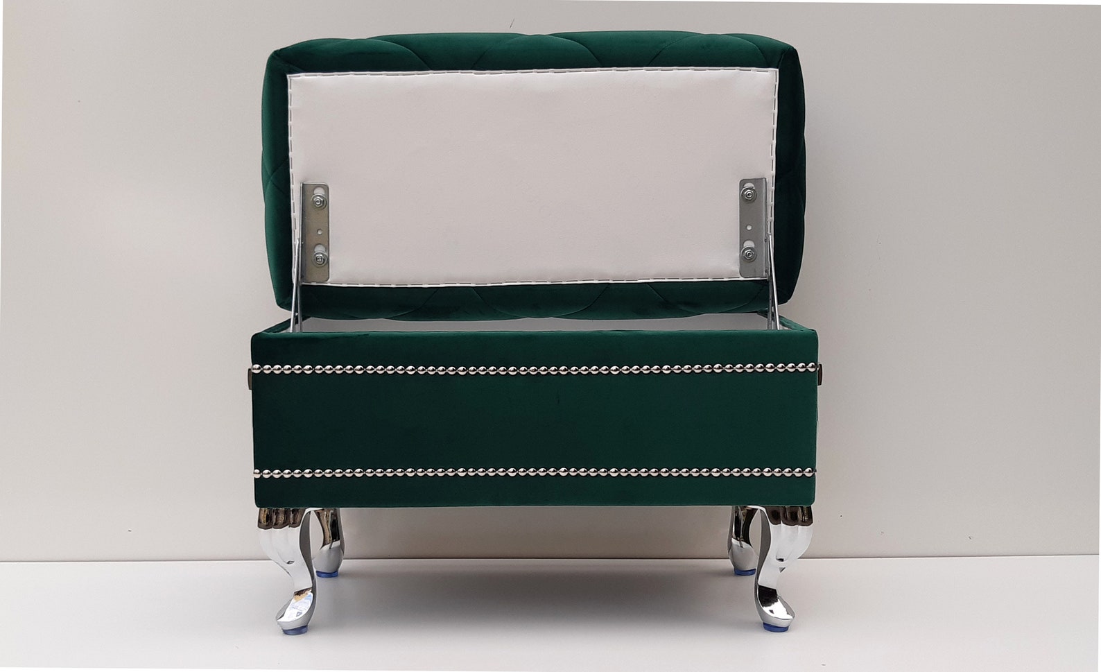 Caro Glamor Bench Pouffe Hall Bench HANDMADE Bench With Storage ...