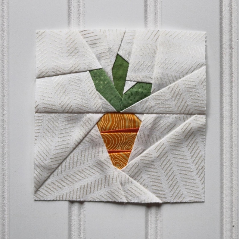 Carrot Foundation Paper Piecing Quilt Block Set - Etsy