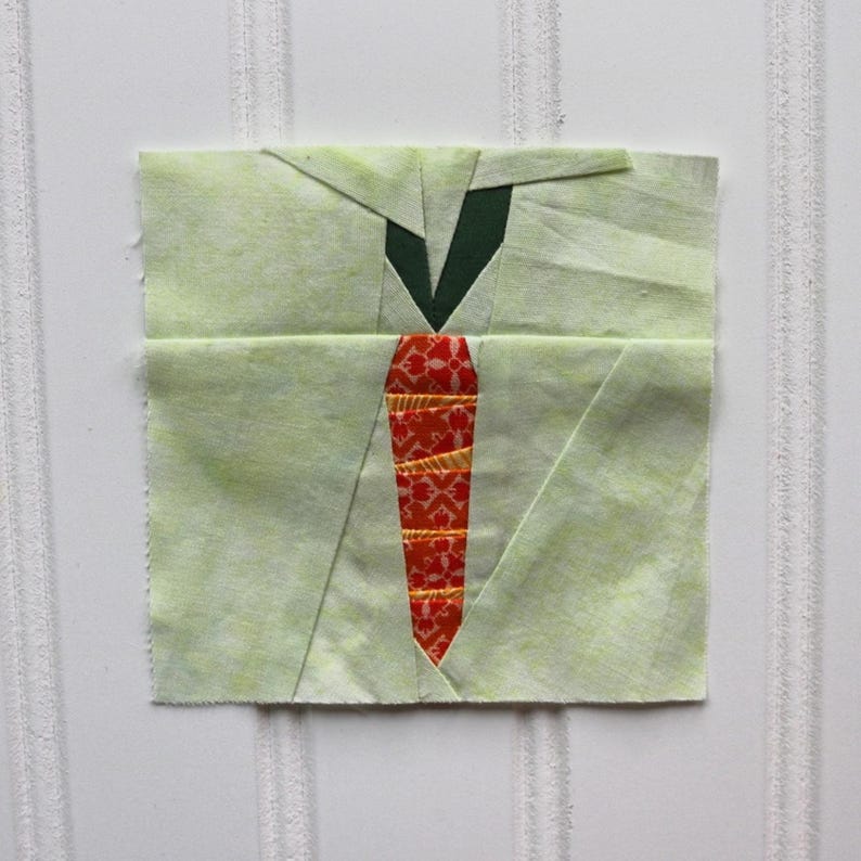 Carrot Foundation Paper Piecing Quilt Block Set - Etsy
