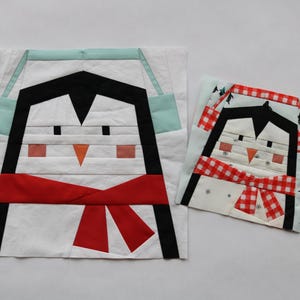 Cozy Penguin Foundation Paper Piecing Quilt Block Pattern - Etsy