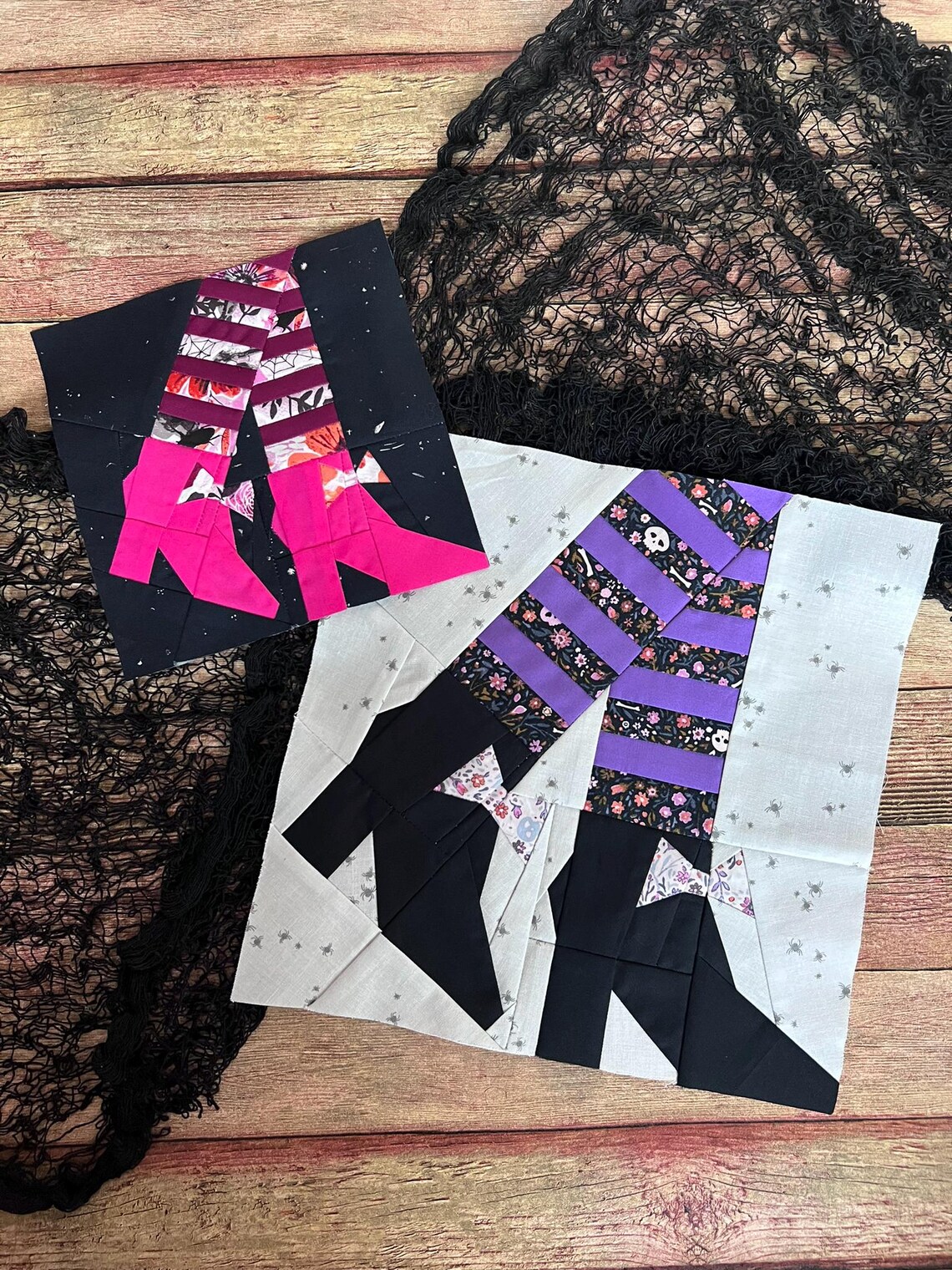Hexed Heels Witch Feet Foundation Paper Piecing Quilt Block Pattern - Etsy