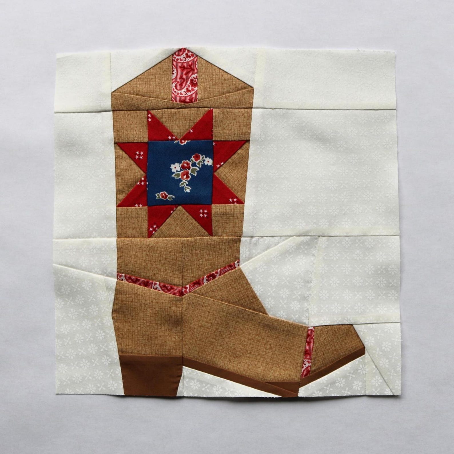 Sawtooth Boot Foundation Paper Piecing Quilt Block Pattern - Etsy