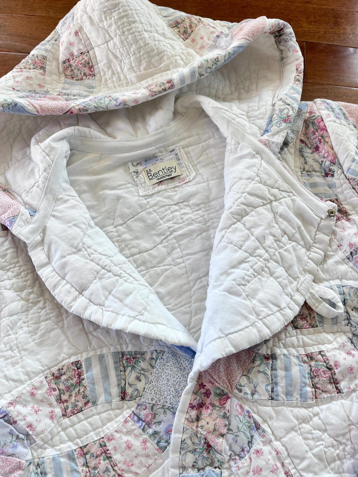 Vintage Quilt Hooded Jacket - Etsy