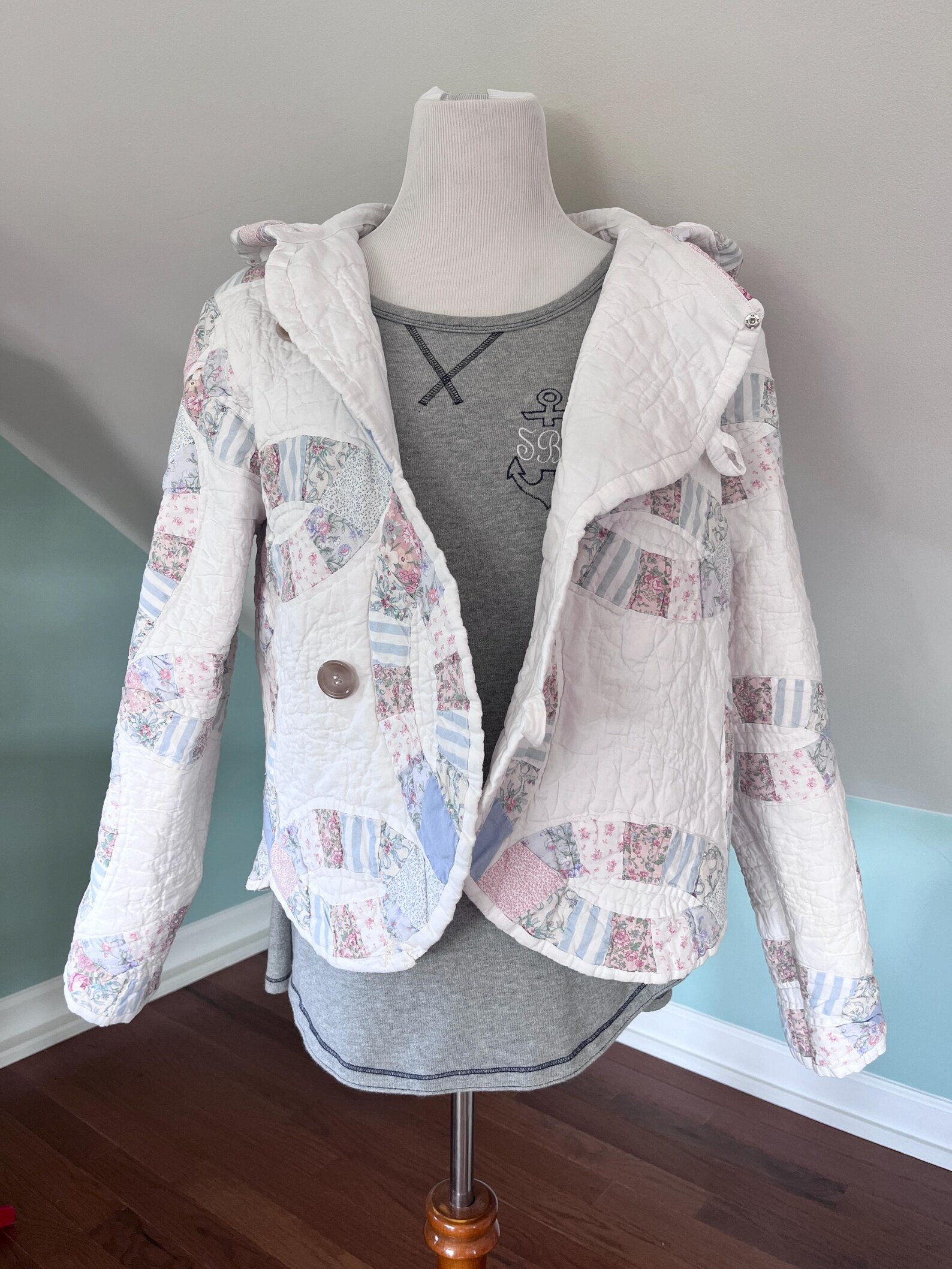 Vintage Quilt Hooded Jacket - Etsy