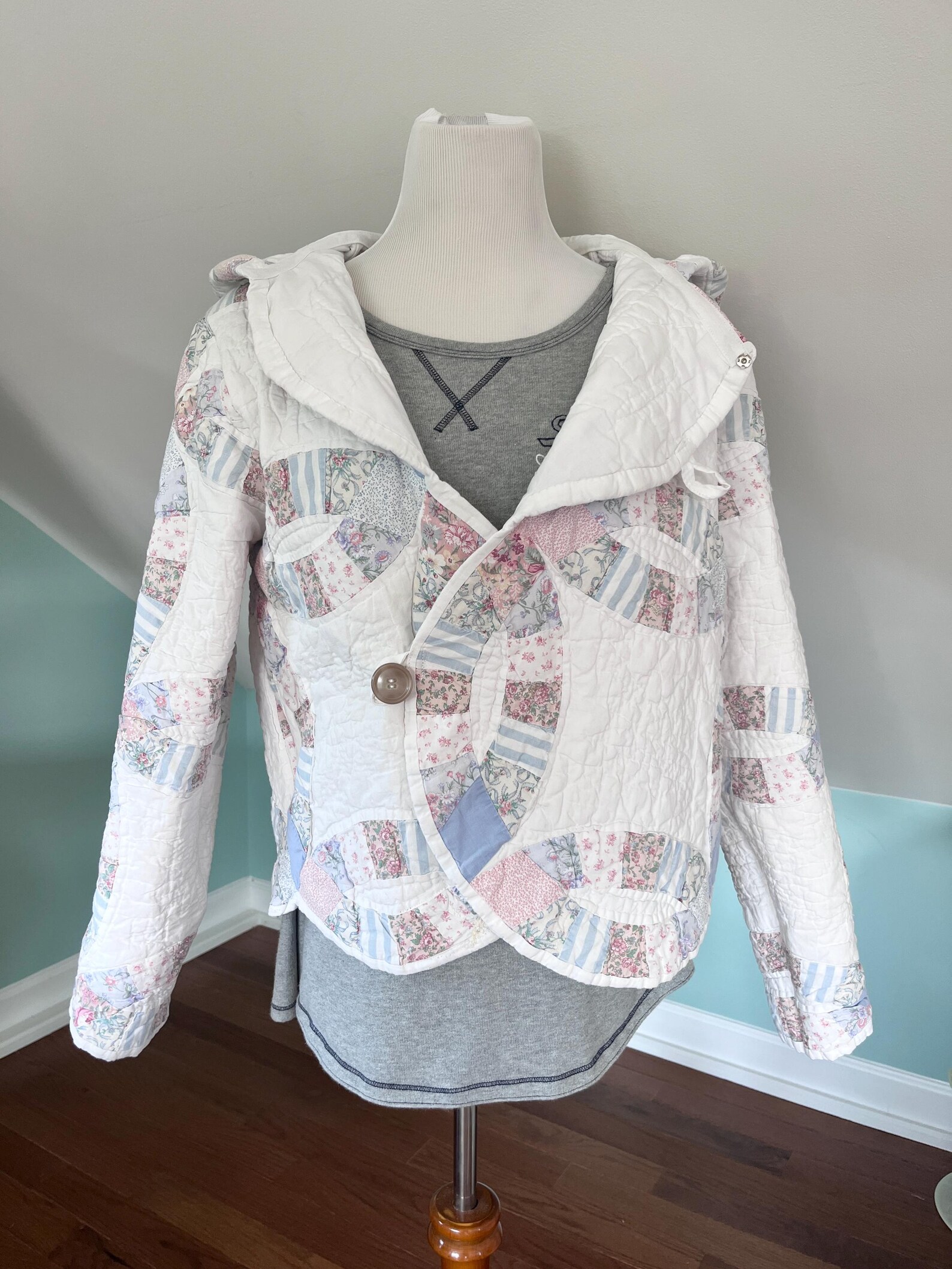 Vintage Quilt Hooded Jacket - Etsy