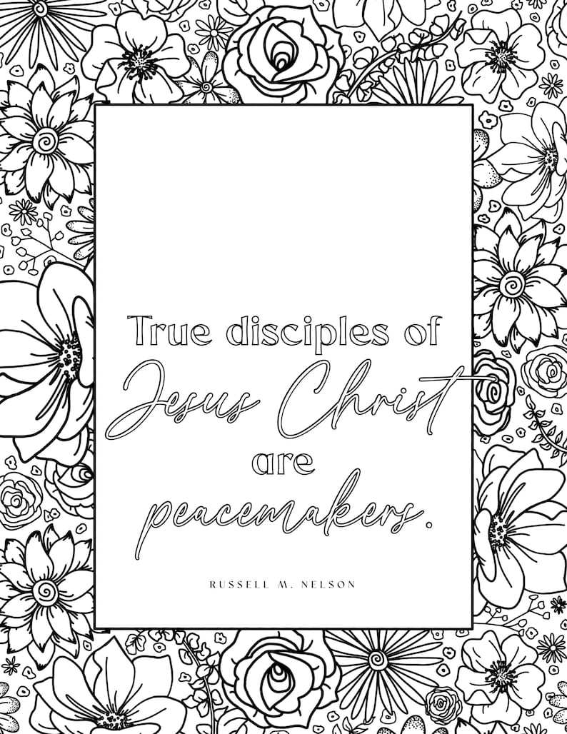 General Conference Coloring Page Bundle | Mutual/young Women's/sunday ...