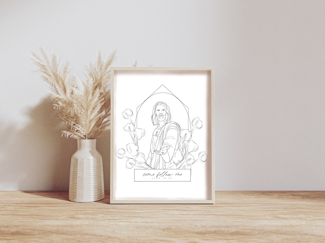 Come Follow Me Coloring Page | Jesus Christ Coloring Page | Missionary ...