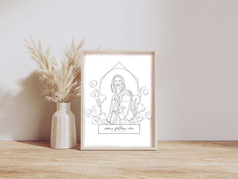 Come Follow Me Coloring Page | Jesus Christ Coloring Page | Missionary ...