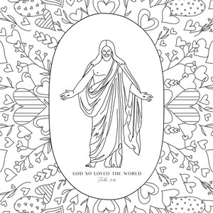 Christian Valentine's Day Coloring Page Bundle | Mutual/young Women's ...