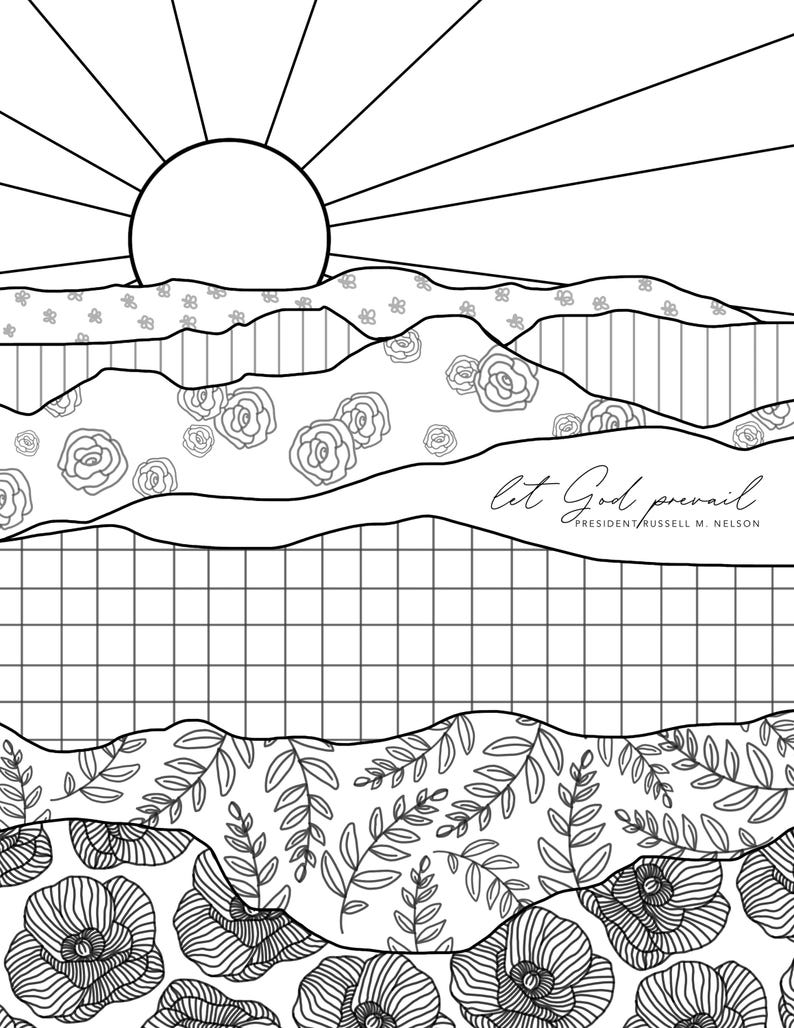 President Nelson Coloring Pages | General Conference Activity (digital ...