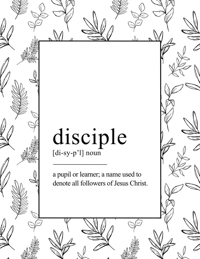 I Am a Disciple of Jesus Christ Coloring Page | Disciple Definition ...
