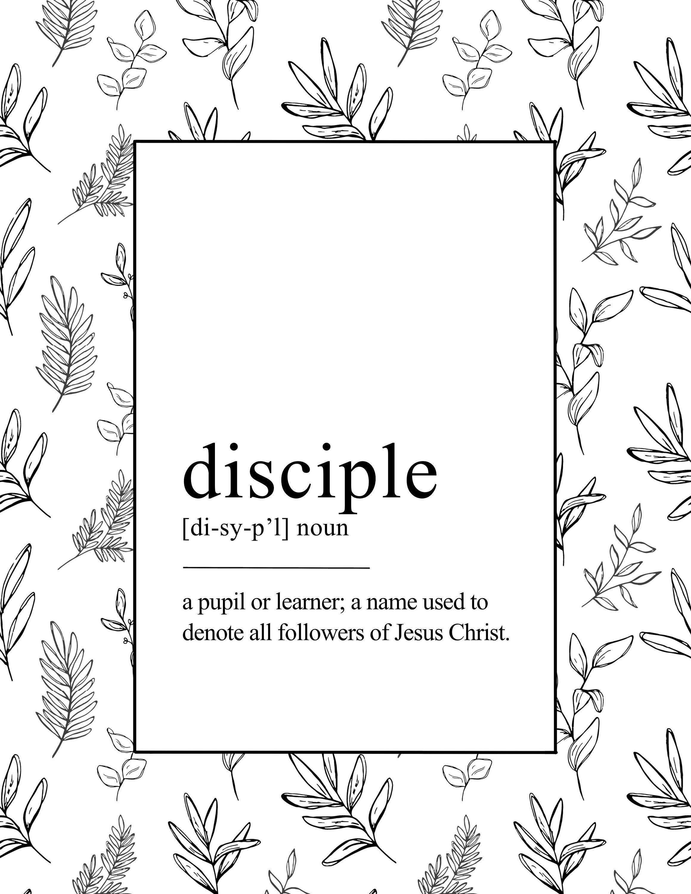 I Am a Disciple of Jesus Christ Coloring Page | Disciple Definition ...