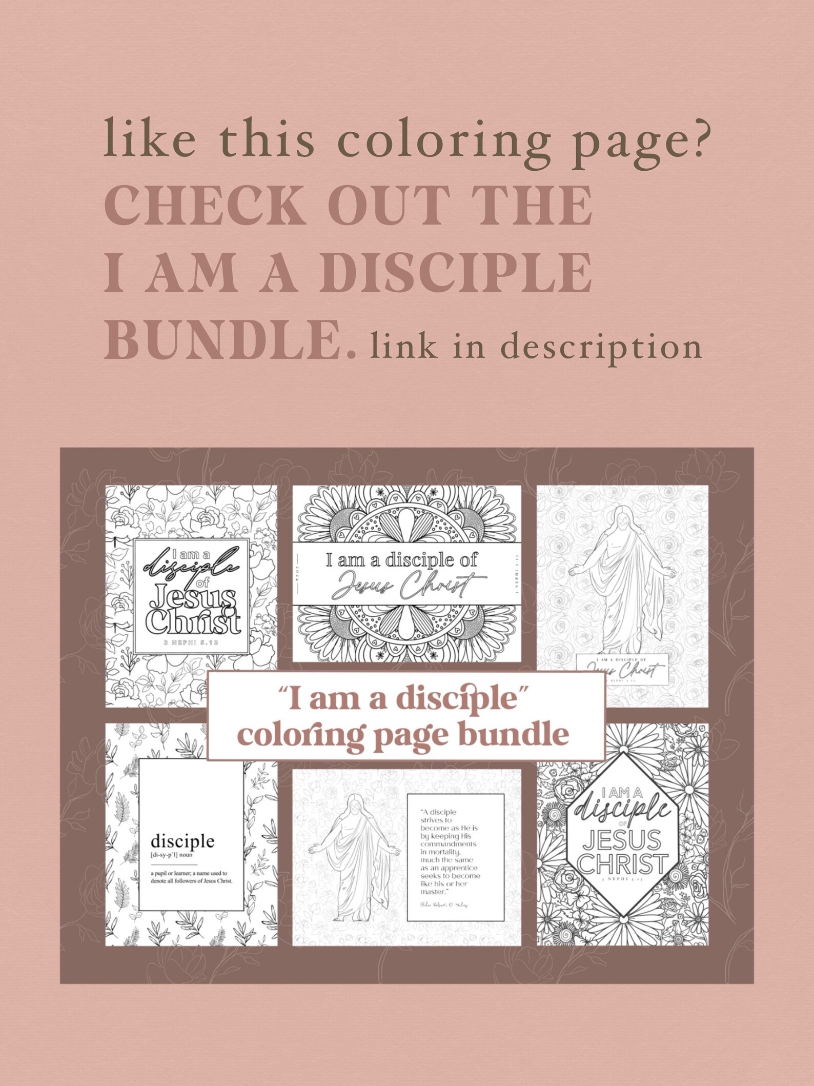 I Am a Disciple of Jesus Christ Coloring Page | LDS Youth Theme 2024 ...