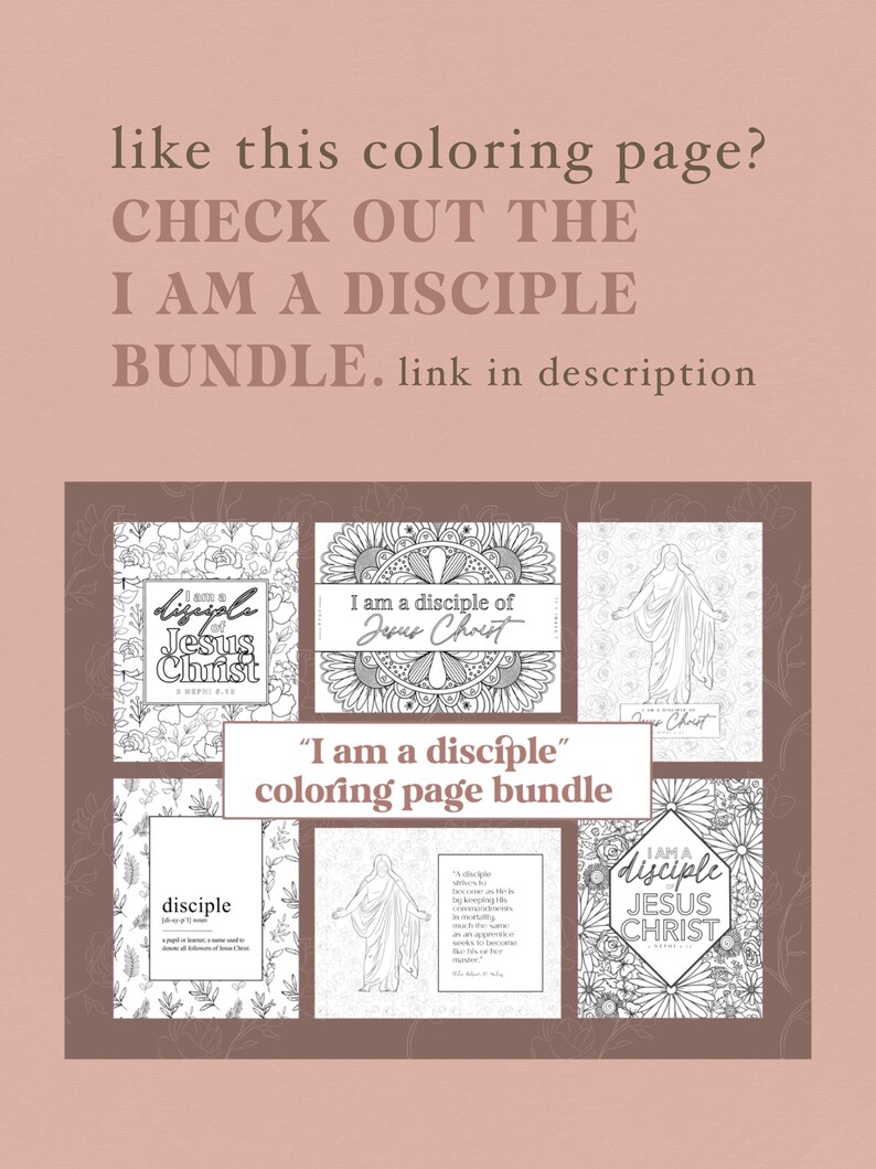I Am a Disciple of Jesus Christ Coloring Page | LDS Youth Theme 2024 ...