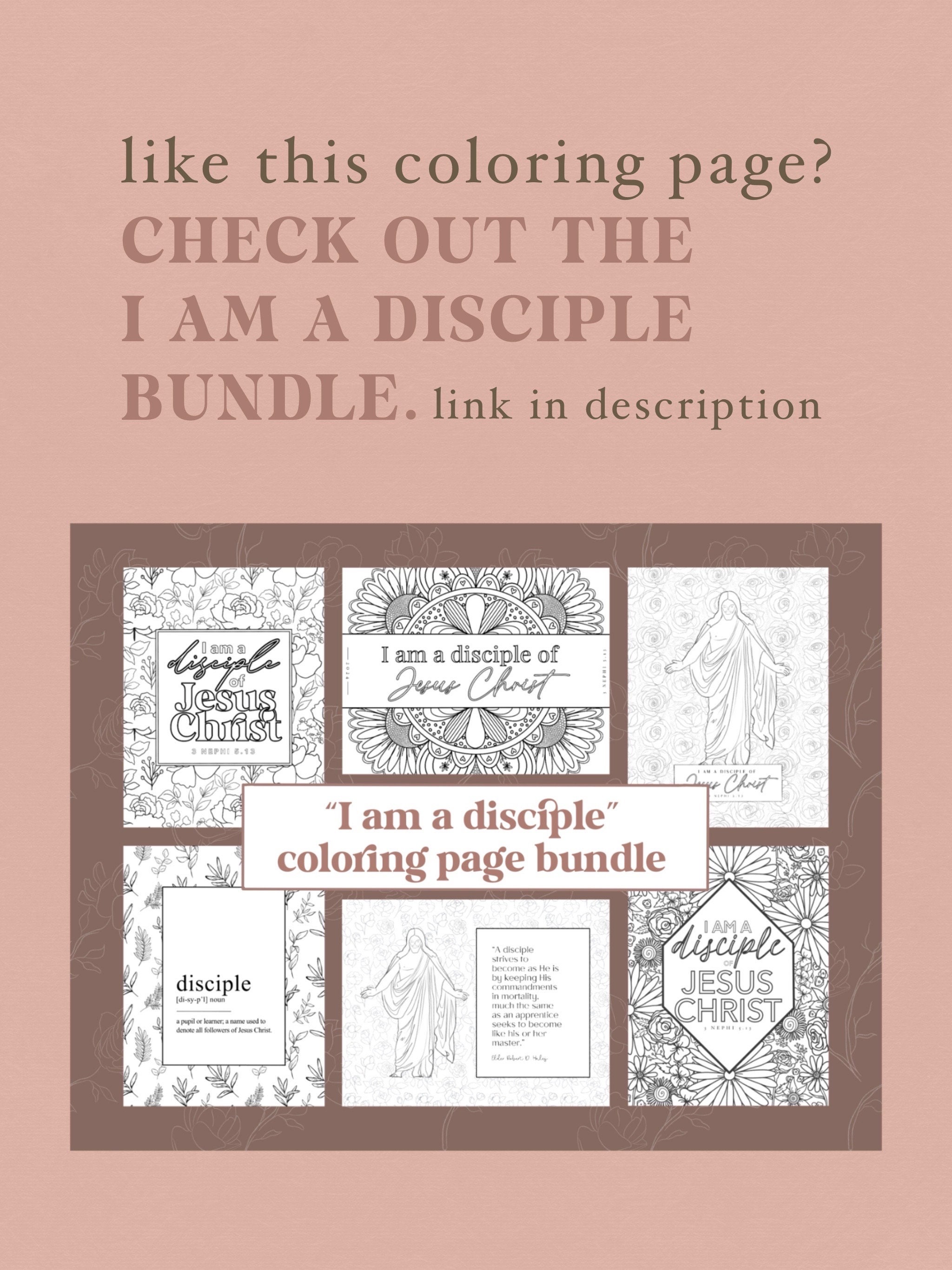 I Am a Disciple of Jesus Christ Coloring Page | LDS Youth Theme 2024 ...