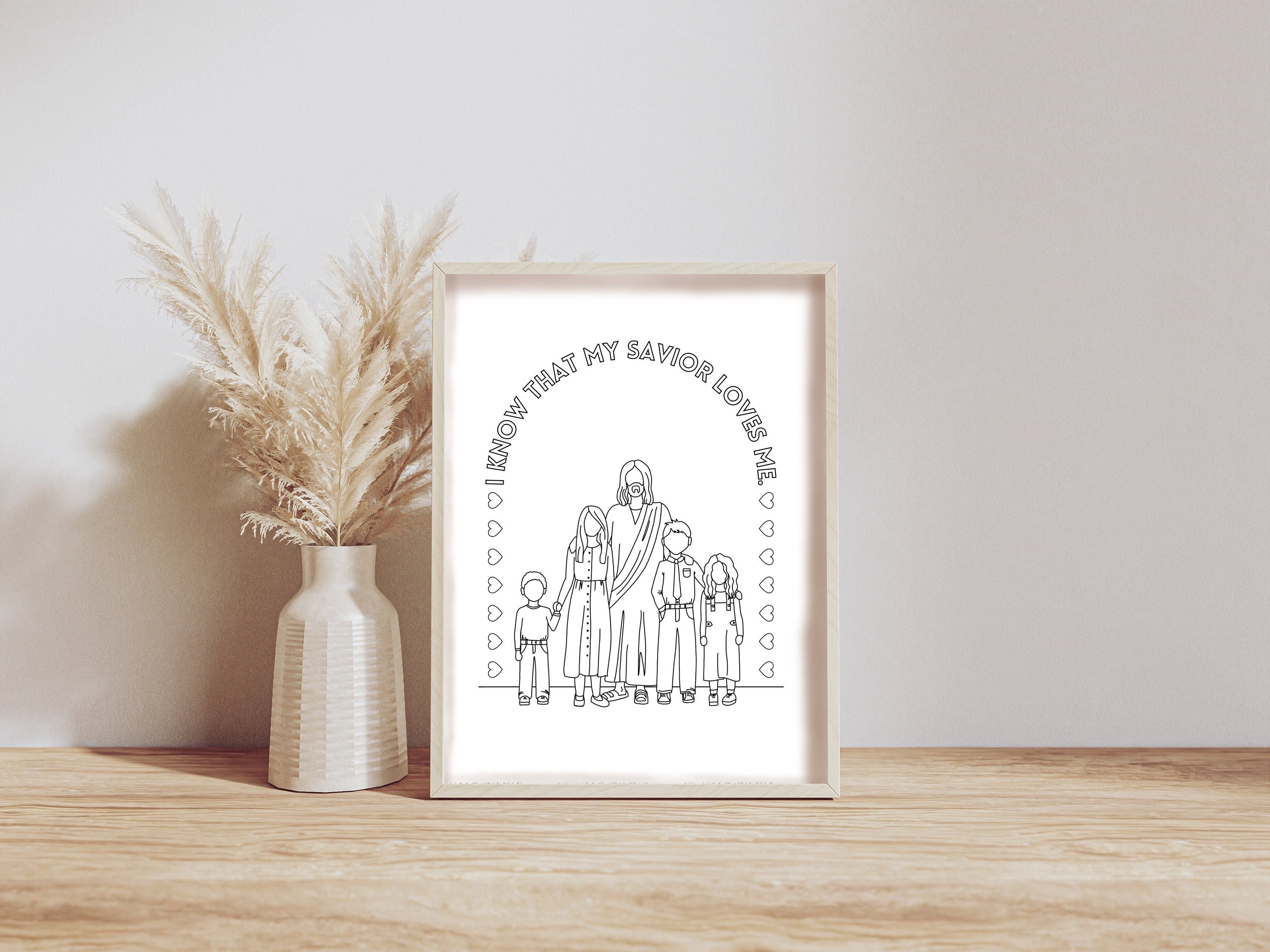 I Know That My Savior Loves Me Coloring Page | Christian Valentine's ...