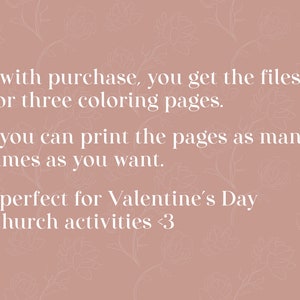 Christian Valentine's Day Coloring Page Bundle | Mutual/young Women's ...