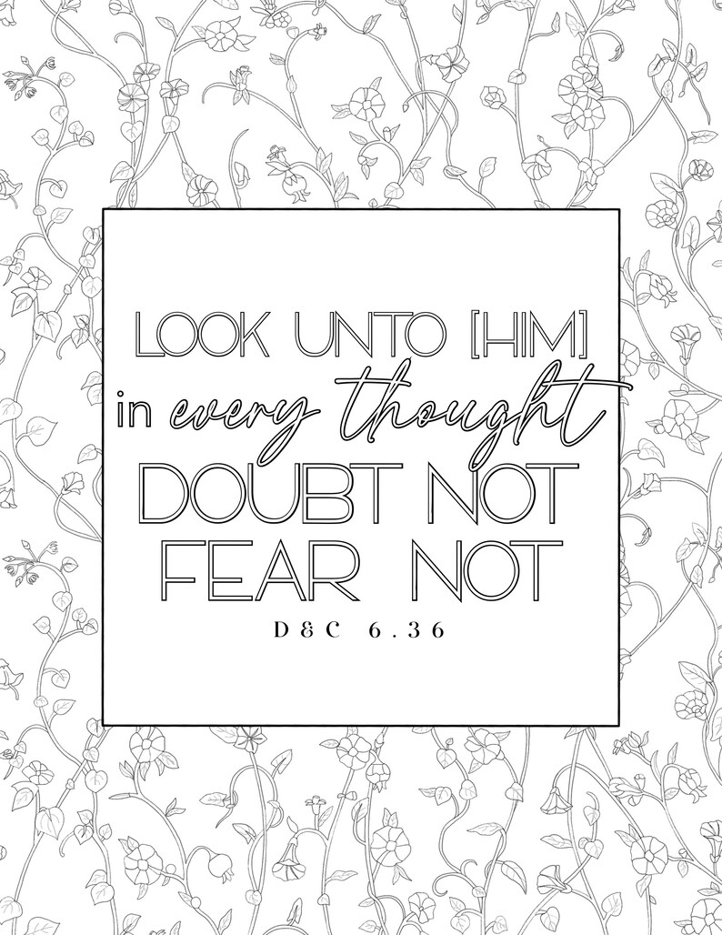 Look Unto Christ Coloring Page | LDS Youth Theme 2025 | Mutual Idea ...