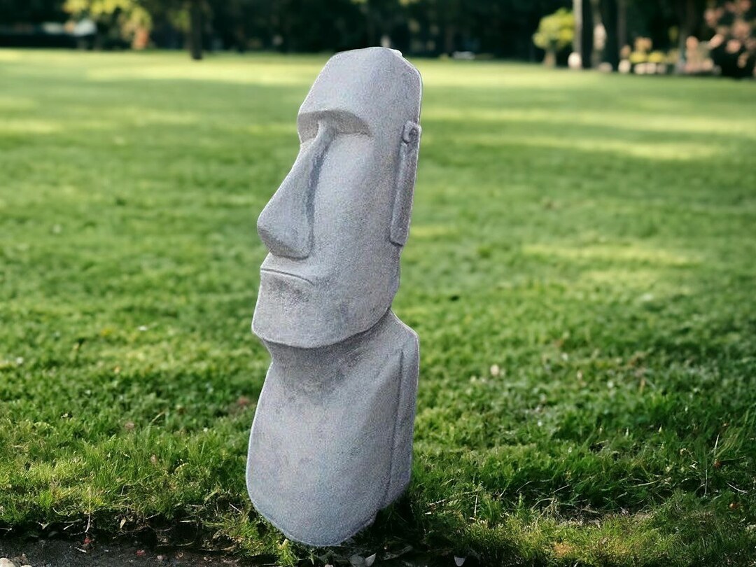 Plastic Moai Head Figure Detailed Moai Head Statue Large Outdoor Head Figurine - Etsy
